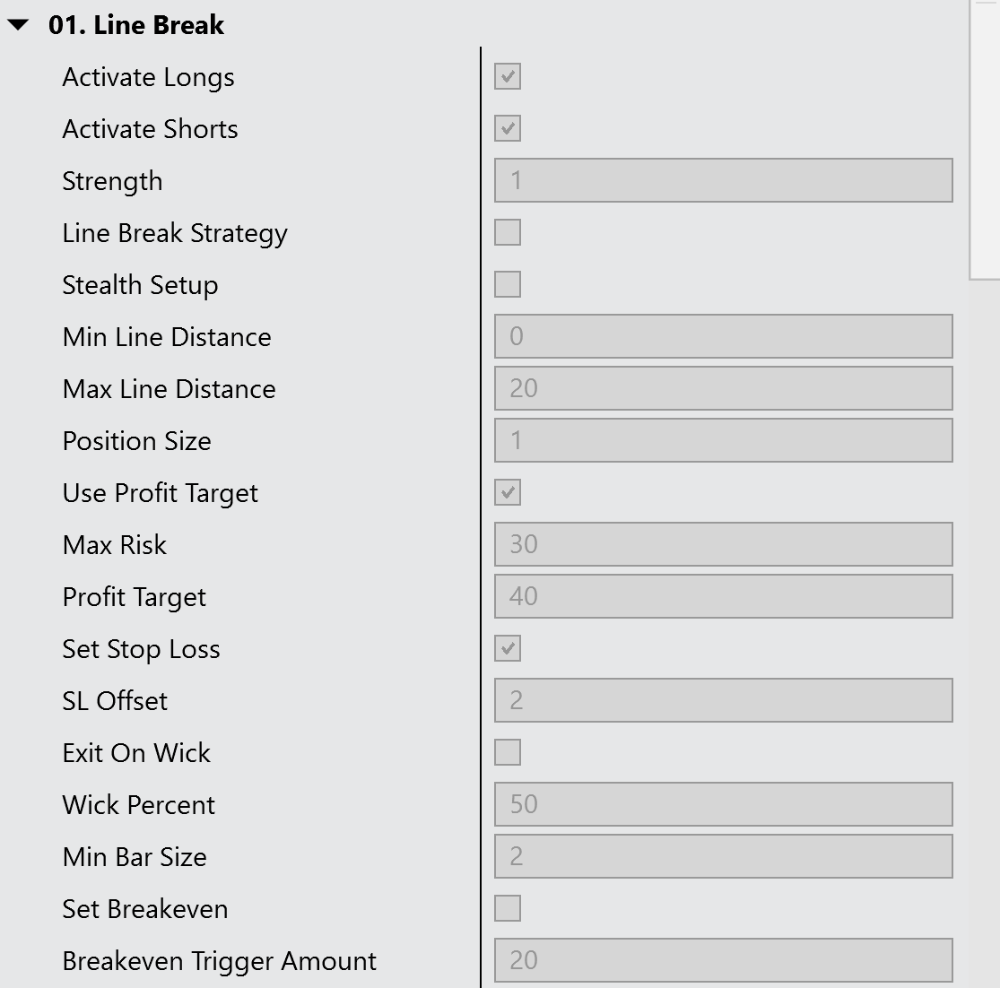 Overview Of The Line Break Settings - Trading Habitually